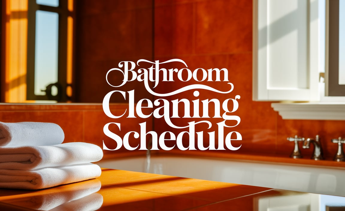 Bathroom Cleaning Schedule For A Fresher Home