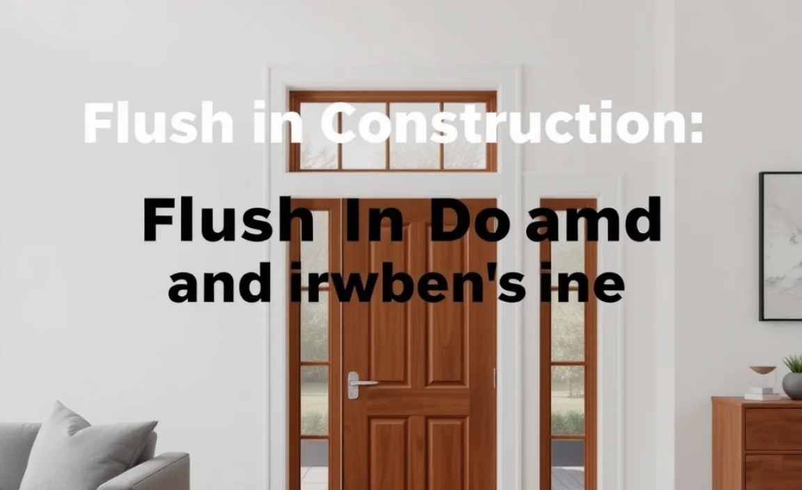 Flush in Construction: Essential Guide & Meaning - Bathroom Wiki